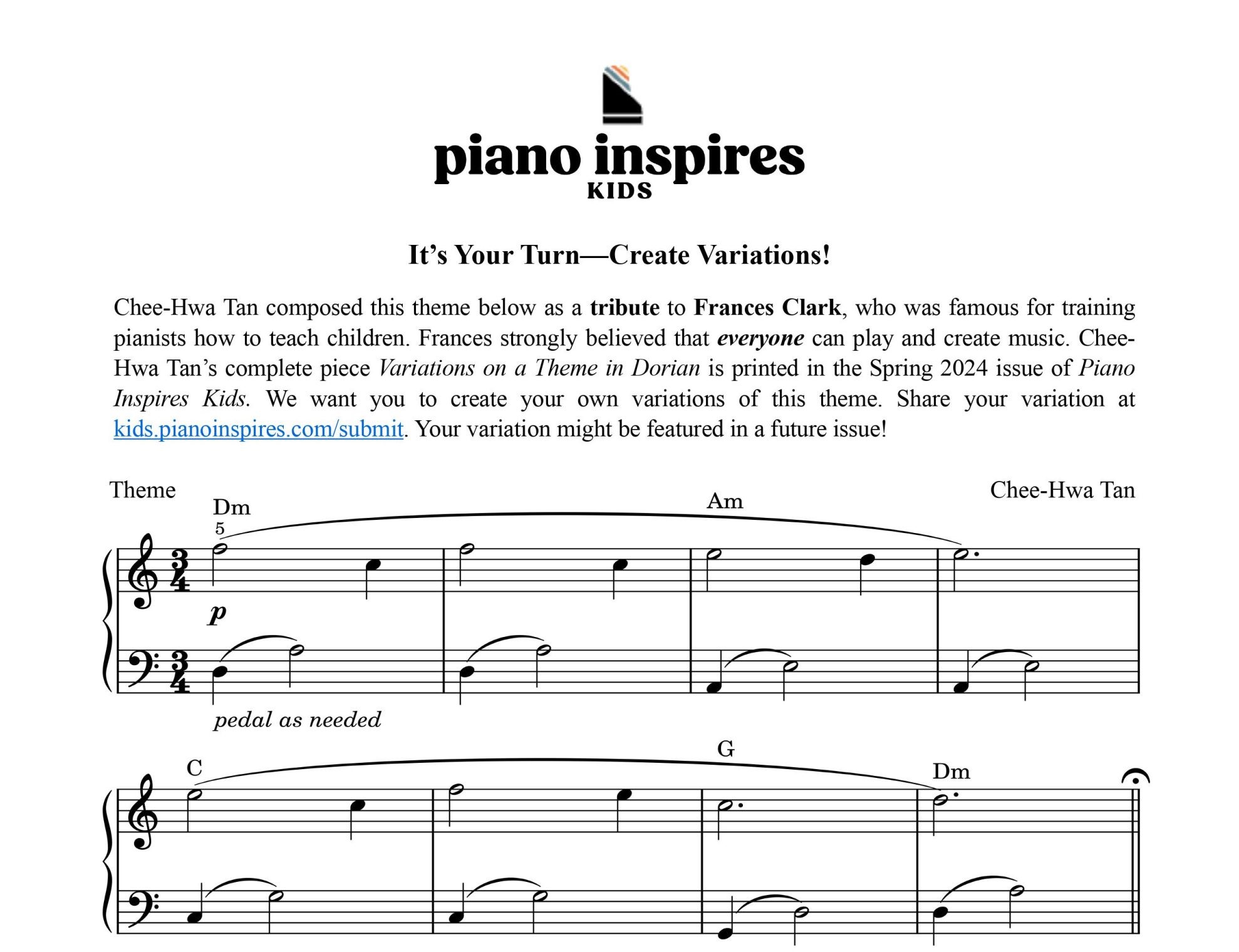 New Music - Piano Inspires Kids